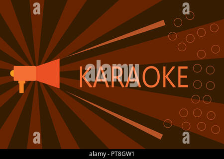 Handwriting text writing Karaoke. Concept meaning Entertainment singing ...