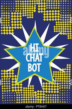 Handwriting text Bots. Concept meaning Automated program that runs over ...