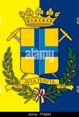 Duchy of Modena historical flag, Italy, vector illustration Stock ...