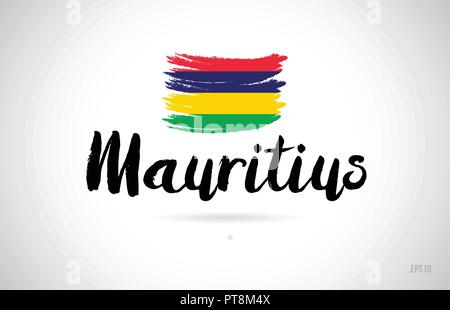 Mauritius country typography word text suitable for logo icon design ...