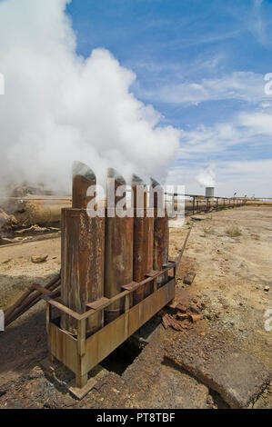 SF6 Circuit breaker in geothermal power substation. Mexicali Baja ...