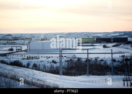 A view of the Hardisty tank farm, which includes TransCanada Hardisty ...