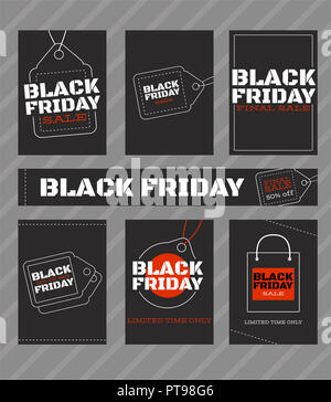 Set of sale banners for black friday Stock Photo - Alamy