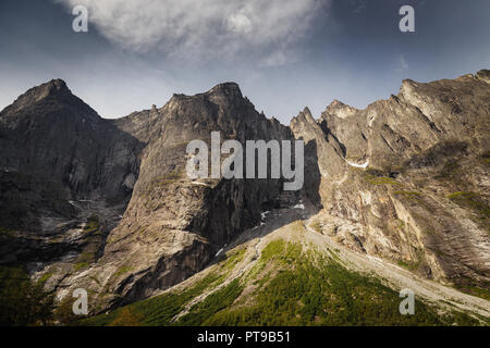 Trollveggen Norway the Troll Wall the highest vertical rock face in ...