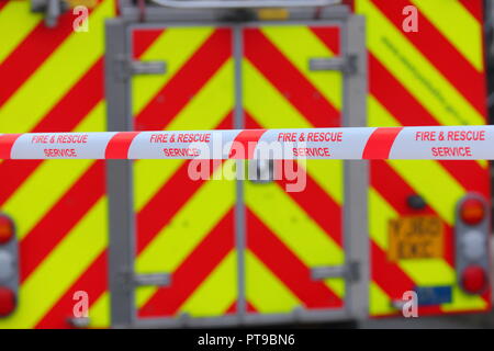 Fire service cordon tape Stock Photo - Alamy
