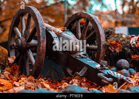 Medieval cannon Gunpowder artillery in the Middle Ages, on a ...