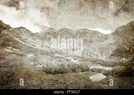 Vintage mountains landscape Stock Photo - Alamy