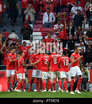 SL Benfica players celebrate a goal during the UEFA Champions League ...