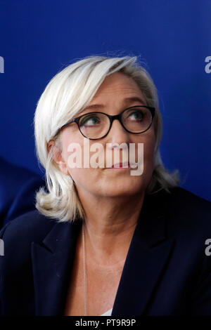 Rome, Italy. 8th October, 2018. Marine Le Pen, Matteo Salvini. Debate ...