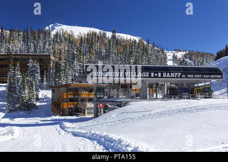Sunshine Village Ski Lift Terminal, Rocky Mountain Ski Resort and ...