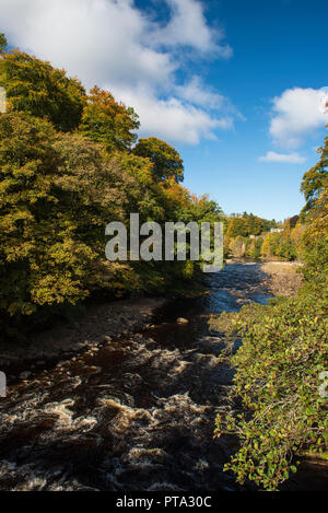 Blairgowrie, Autumn colours, River Ericht, Bridge, Perthshire, Scotland ...