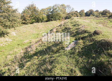 Sidbury Camp or Sidbury Hill Iron Age hill fort, Haxton Down, near ...