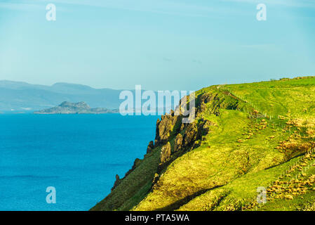 landscape over the isle of skye at Lealt waterfall viewpoint Stock ...