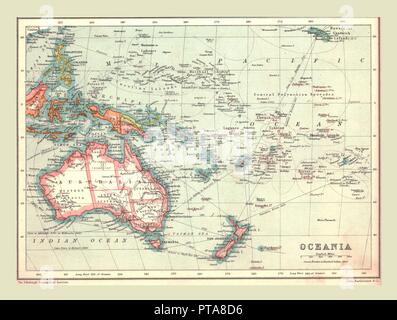 Map of Australia, 1902. Creator: Unknown Stock Photo - Alamy