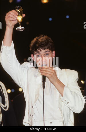 JOHNNY LOGAN Irish singer at European song contest in Brussels 1987 ...