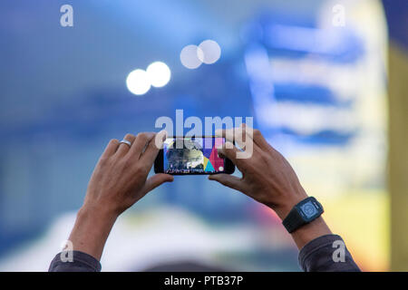 Phil and Paul Hartnoll of EDM duo, Orbital, performing at George Square ...
