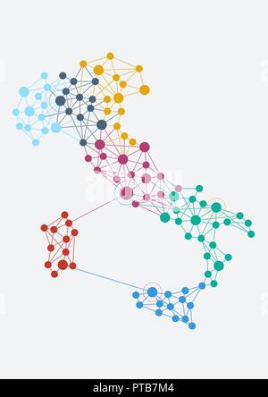 map of italy with transport network Stock Vector Image & Art - Alamy