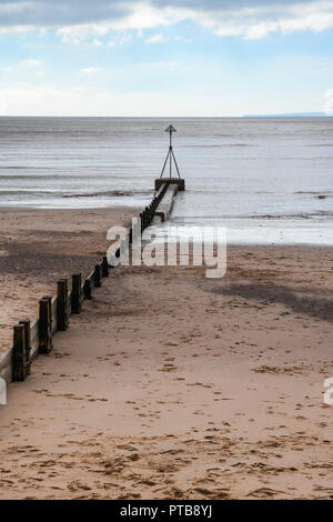 The seashore in spring at Exmouth in Devon, England. 20 March 2018 ...