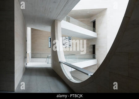 Interior of the new extension to the German History Museum in Berlin ...
