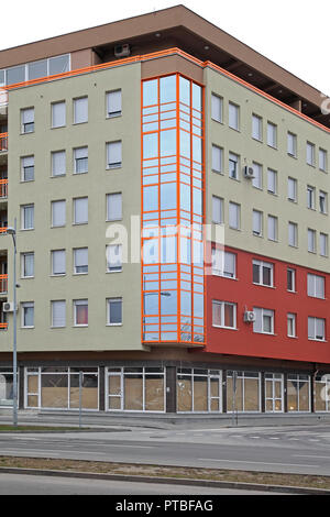 New Modern Condo Building Corner Exterior Stock Photo - Alamy