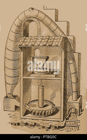 A Pelton wheel a water impulse turbine. Invented by Lester Allan Pelton ...