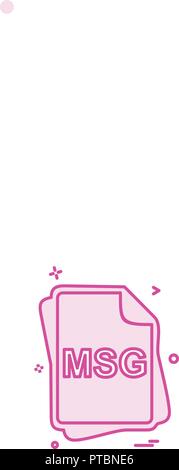 MSG file type icon design vector Stock Vector Image & Art - Alamy