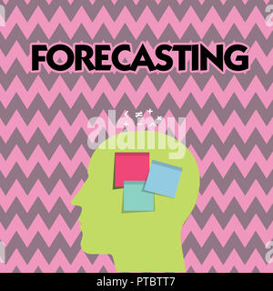 Text sign showing Forecasting. Conceptual photo Predict Estimate a ...