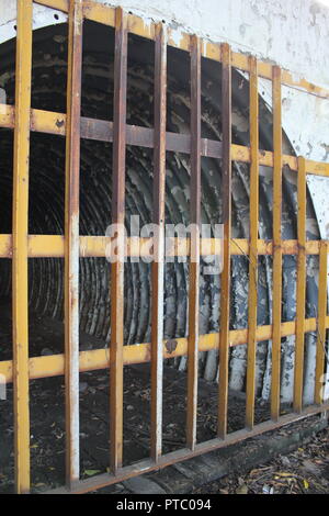 Typical common inner city crumbling infrastructure tunnel that runs ...