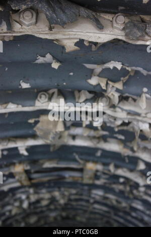 Typical common inner city crumbling infrastructure tunnel that runs ...