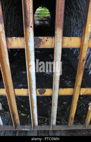 Typical common inner city crumbling infrastructure tunnel that runs ...