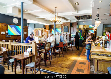 Interior of traditional English Public house UK Stock Photo - Alamy