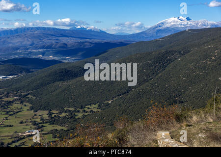 Amazing winter Landscape Pindus mountain, Epirus, Greece Stock Photo ...