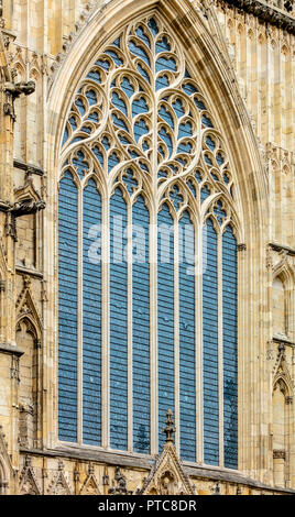Great East window, the largest medieval stained glass window in Britain ...