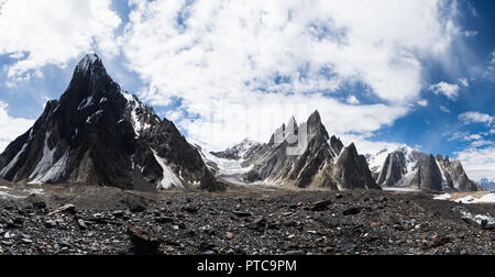 Nuding pyramids and Nuding glacier, Baltoro glacier, Karakoram ...