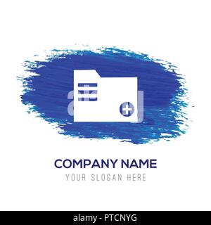 Add Folder icon - Blue watercolor background Stock Vector Image & Art ...