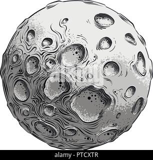 how to draw moon planet