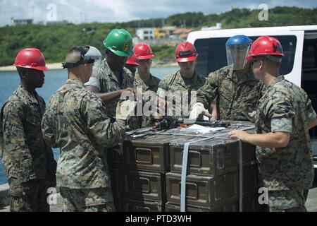 U.S. Marines with 3d Supply Battalion, 3d Marine Logistics Group (MLG ...