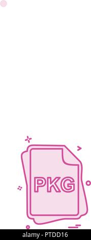 PKG file type icon design vector Stock Vector Image & Art - Alamy