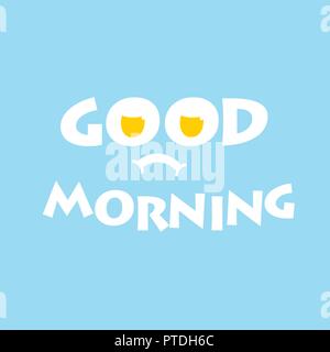 Good morning handwritten lettering. Modern vector hand drawn Stock ...