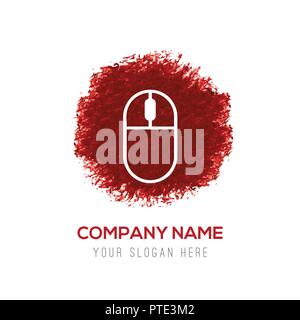 Computer mouse icon - Red WaterColor Circle Splash Stock Vector Image ...