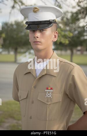 U.S. Marine Corps Recruit Steven Bustamante with Echo Company, 2nd ...