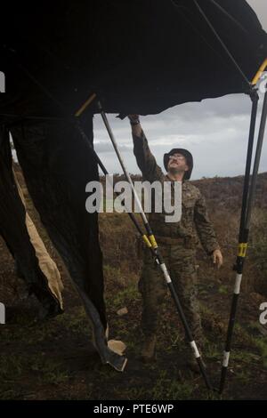 U.S. Marines patrol during the Warrant Officer Basic Course (WOBC) 1-23 ...