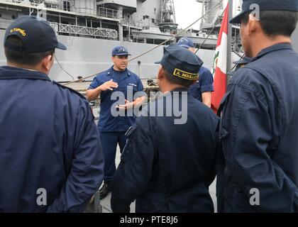 USCG Maritime Law Enforcement Specialist rating badge Stock Photo ...