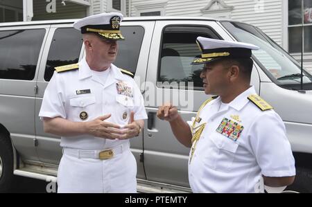 Commodore Matthew C Perry at trade talks in the Conference Room at ...