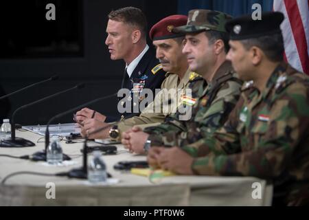 Operation Inherent Resolve spokesman U.S. Army Col. Ryan Dillon and ...