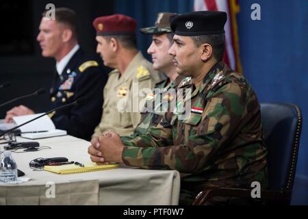 Operation Inherent Resolve spokesman U.S. Army Col. Ryan Dillon and ...