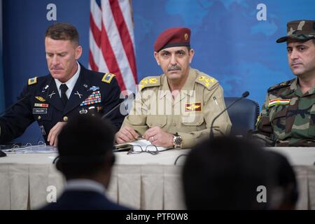 Operation Inherent Resolve spokesman U.S. Army Col. Ryan Dillon and ...