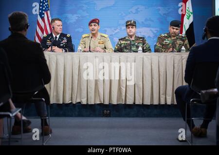 Operation Inherent Resolve spokesman U.S. Army Col. Ryan Dillon and ...