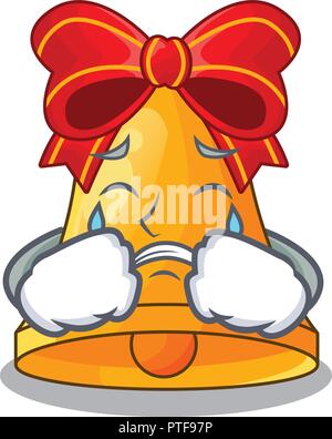 Christmas bells cartoon character with sad expression. Vector ...
