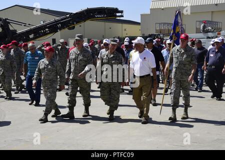(Left to right) the 219th RED HORSE Squadron Commander Col. Rusty Vaira ...